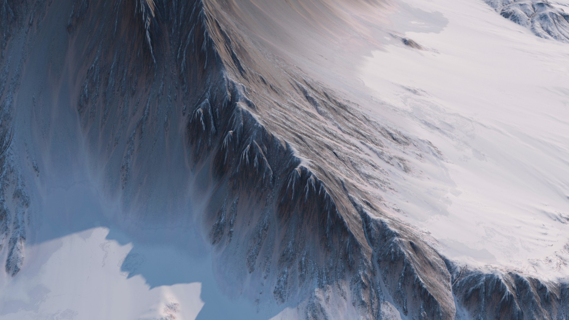 Snowy mountain small ridge model - TurboSquid 1826157