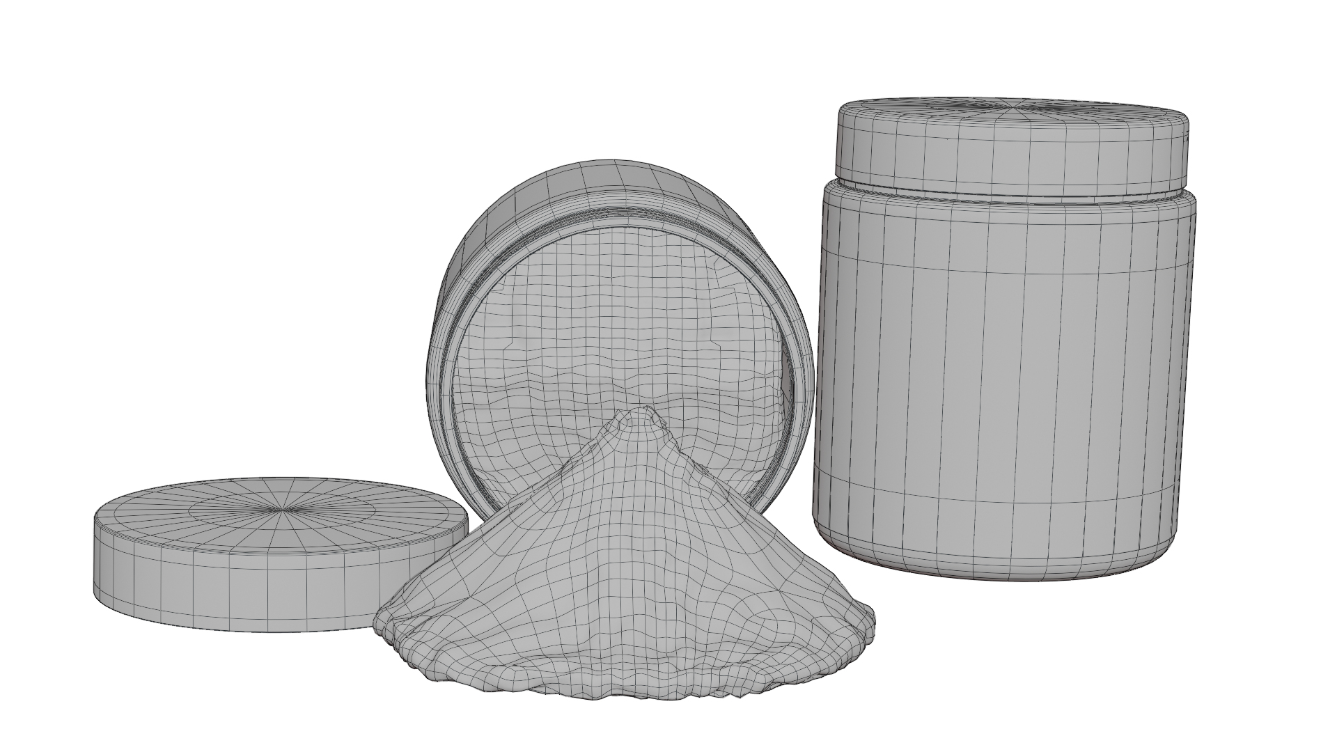 3D Realistic Jar With Powder 3D Model - TurboSquid 2397774