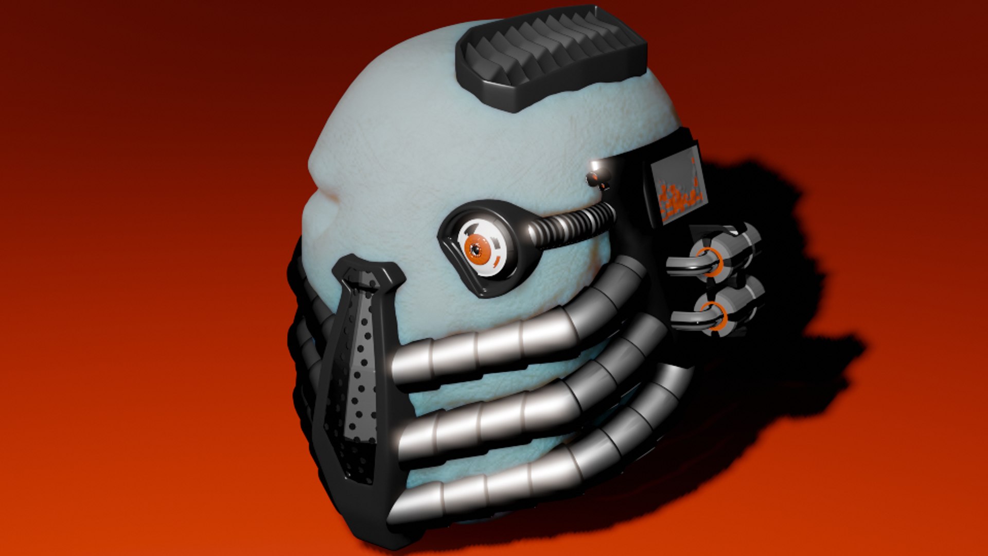 3D Alien Cyborg Head - TurboSquid 1367741