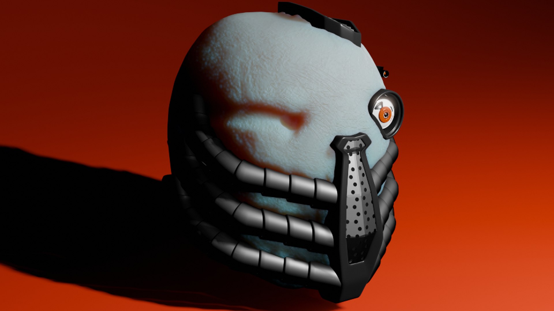 3D Alien Cyborg Head - TurboSquid 1367741