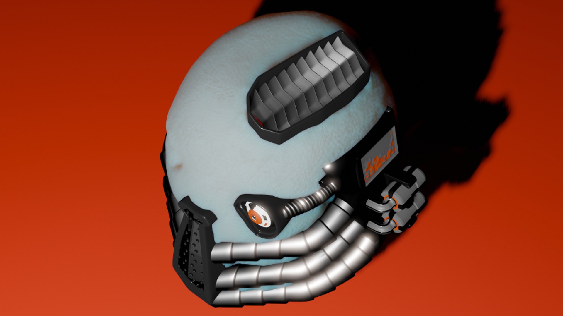 3D Alien Cyborg Head - TurboSquid 1367741