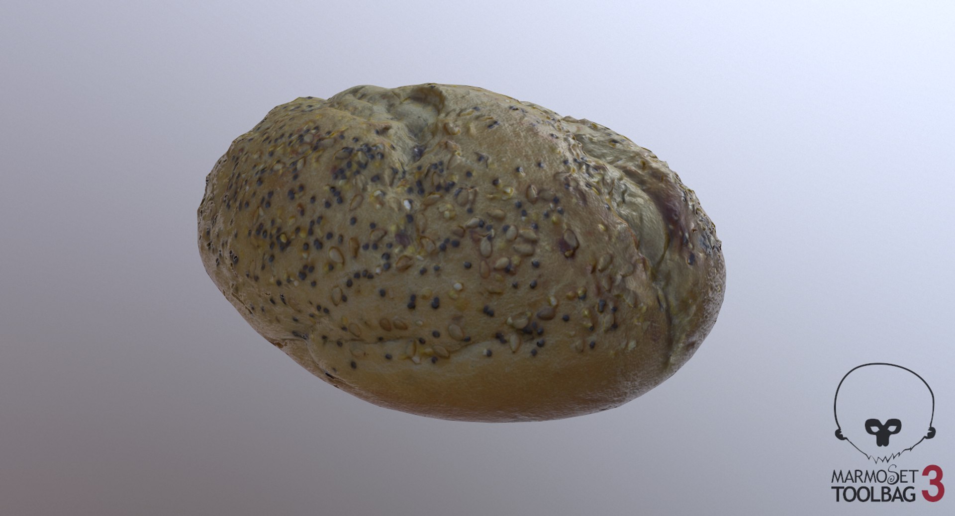3d model italian bread roll