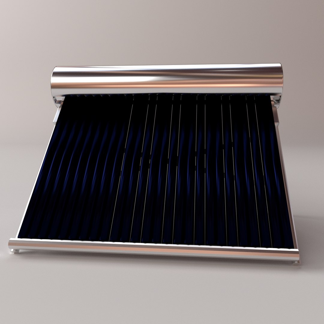 3D Model Water Heating Solar Panel - TurboSquid 1556678