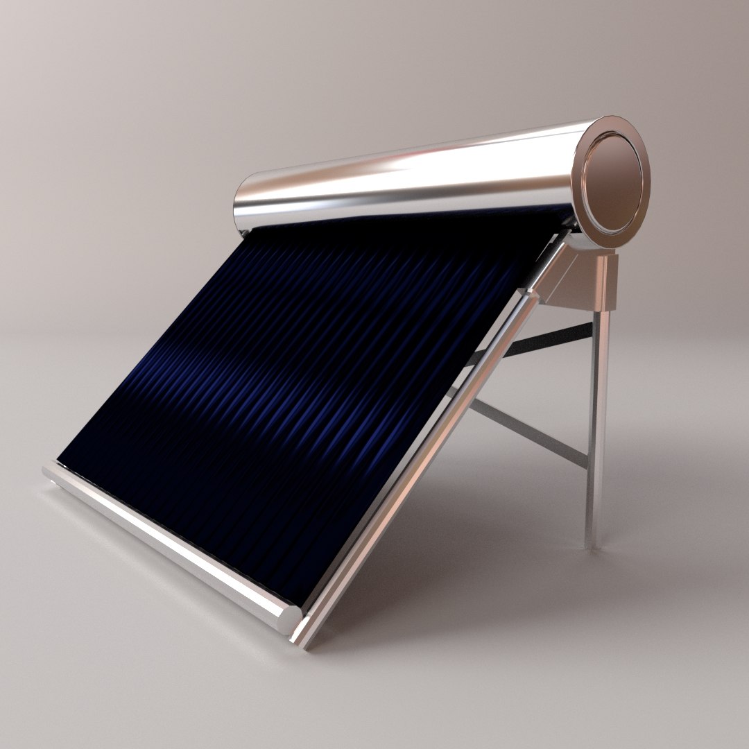 3D Model Water Heating Solar Panel - TurboSquid 1556678