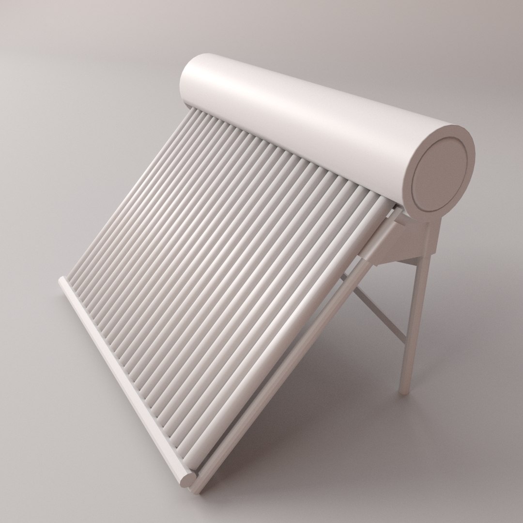 3D Model Water Heating Solar Panel - TurboSquid 1556678
