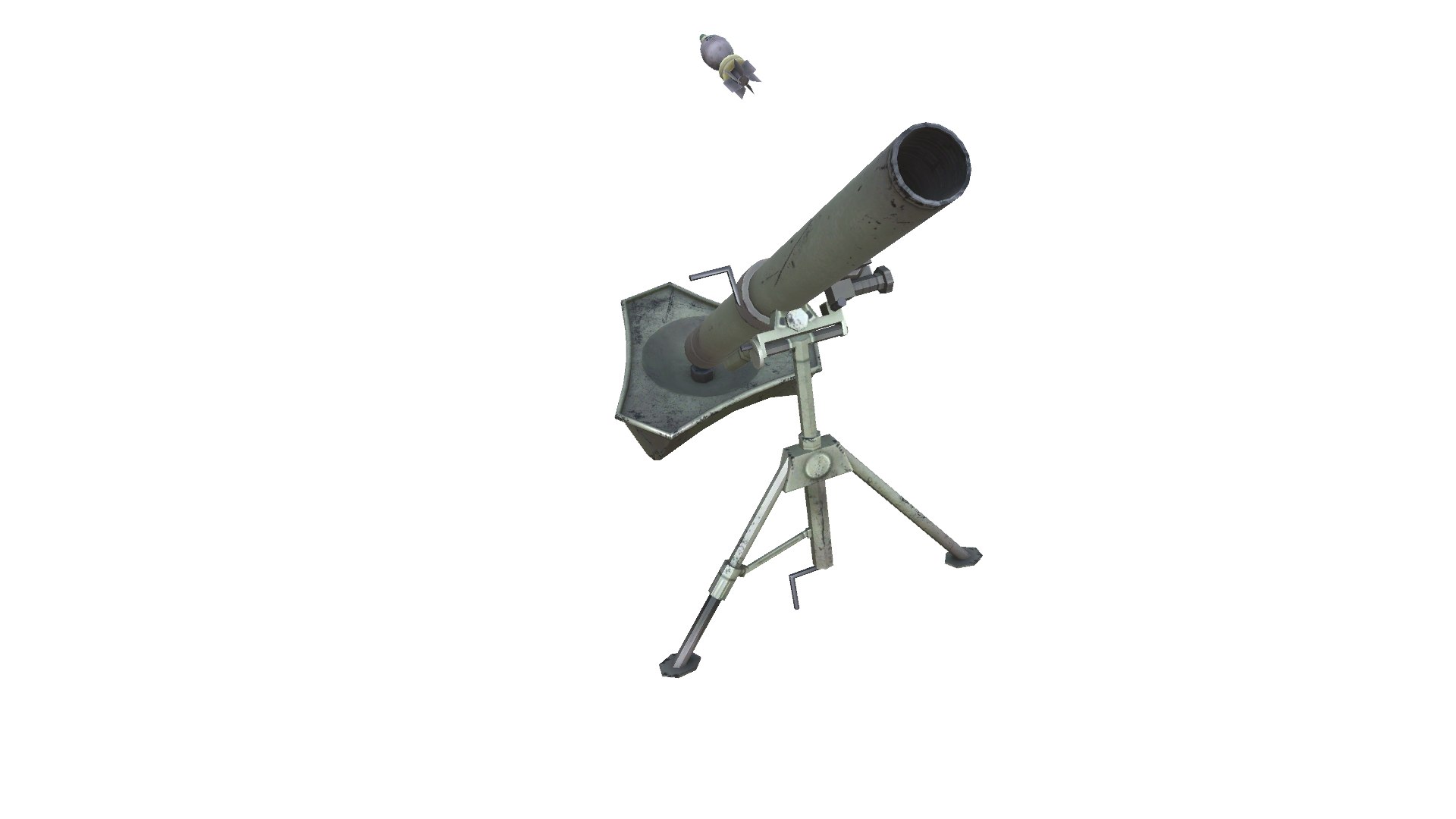 08-mortar-gun Model 3d Game Ready Model Low-poly 3D Model 3D Model ...