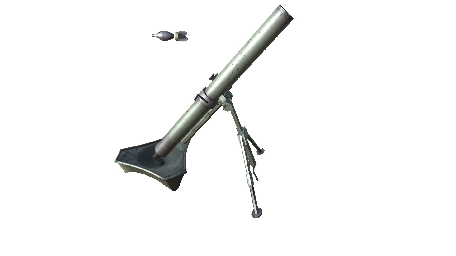 08-mortar-gun Model 3d Game Ready Model Low-poly 3D Model 3D Model ...