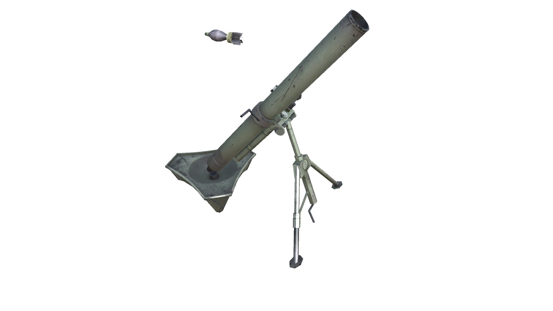 08-mortar-gun Model 3d Game Ready Model Low-poly 3D Model 3D Model ...