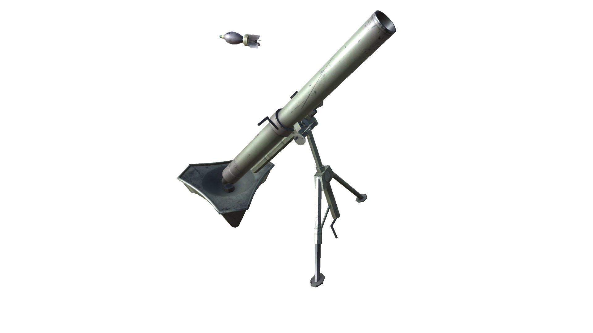 08-mortar-gun Model 3d Game Ready Model Low-poly 3D Model 3D Model ...