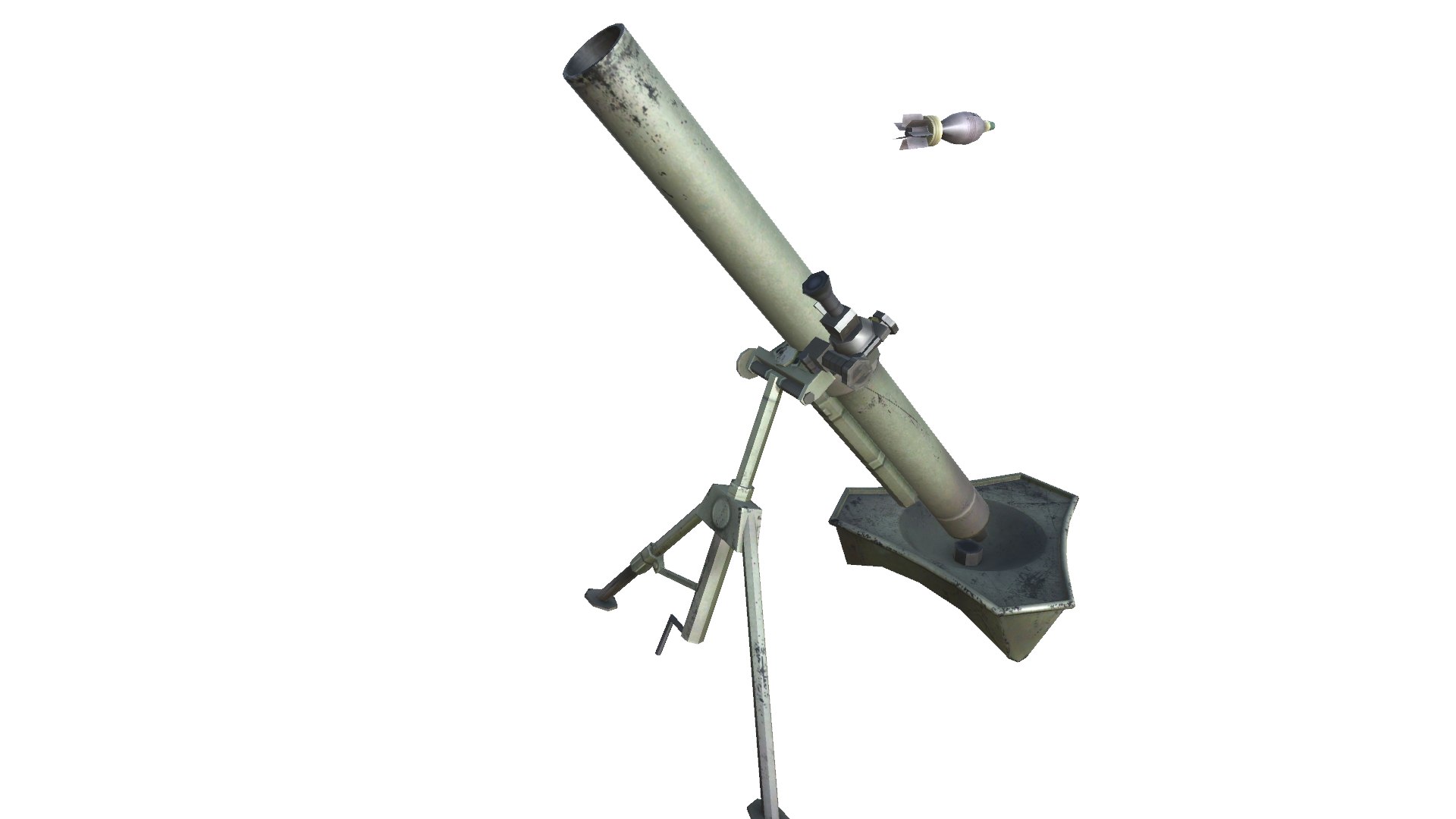 08-mortar-gun Model 3d Game Ready Model Low-poly 3D Model 3D Model ...