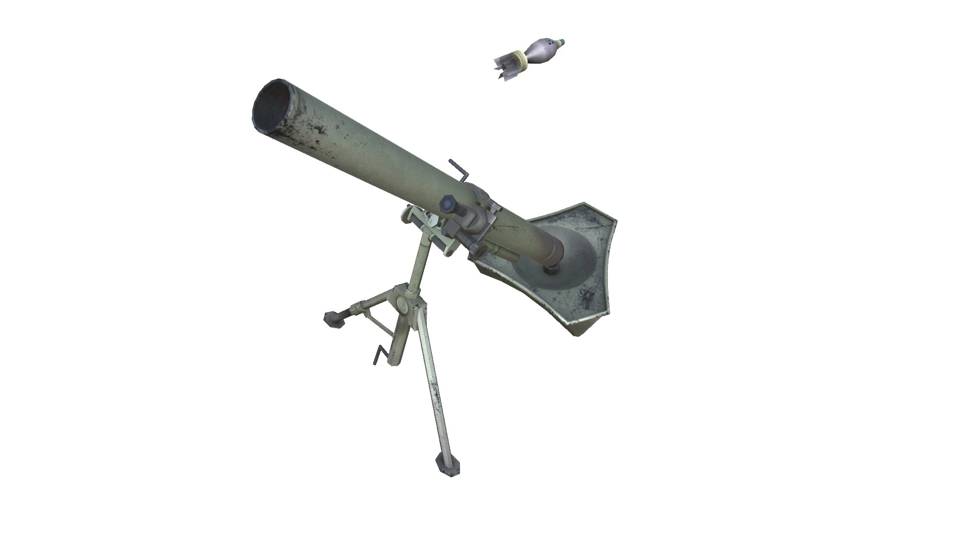 08-mortar-gun Model 3d Game Ready Model Low-poly 3D Model 3D Model ...
