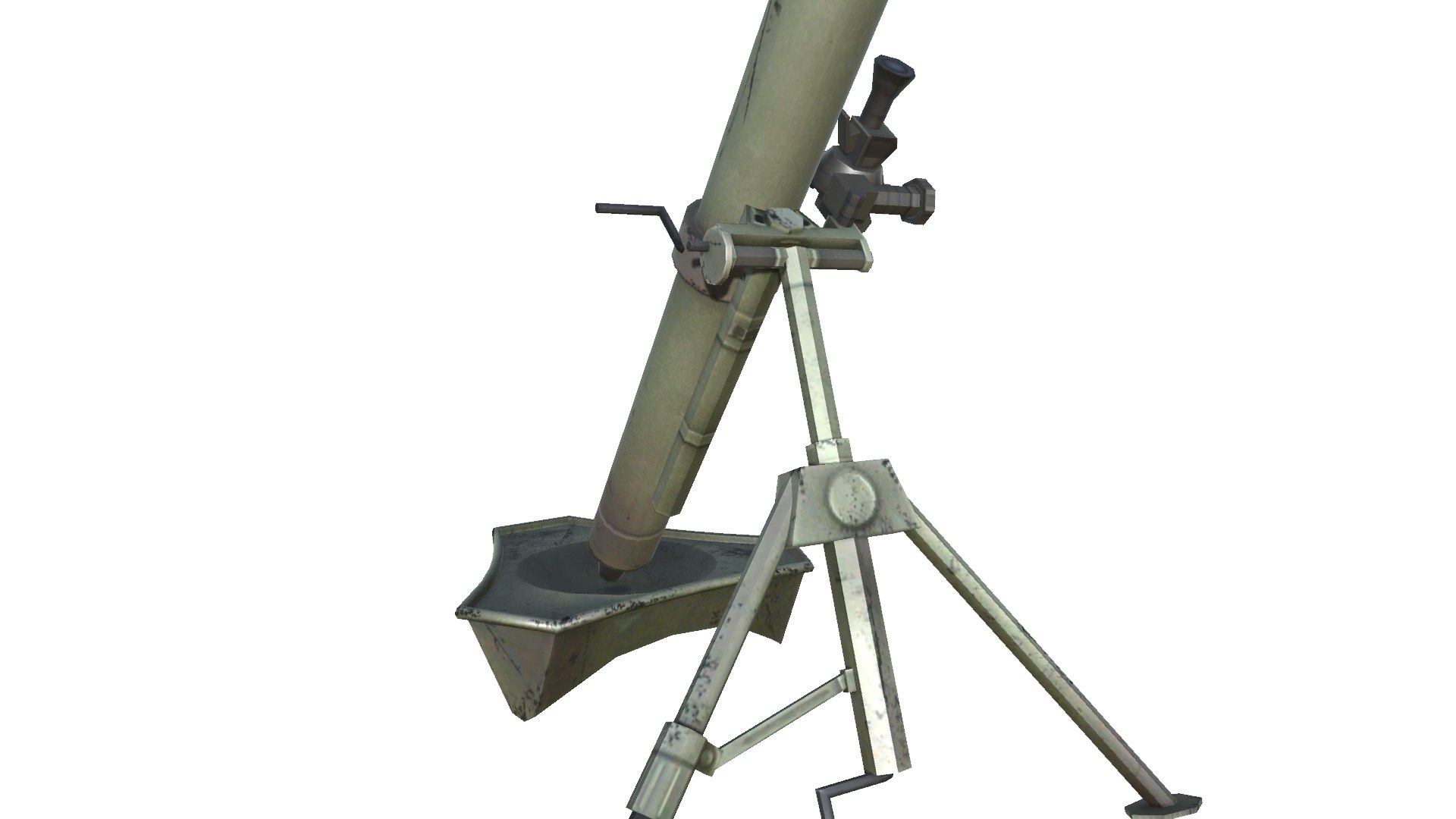 08-mortar-gun Model 3d Game Ready Model Low-poly 3D Model 3D Model ...