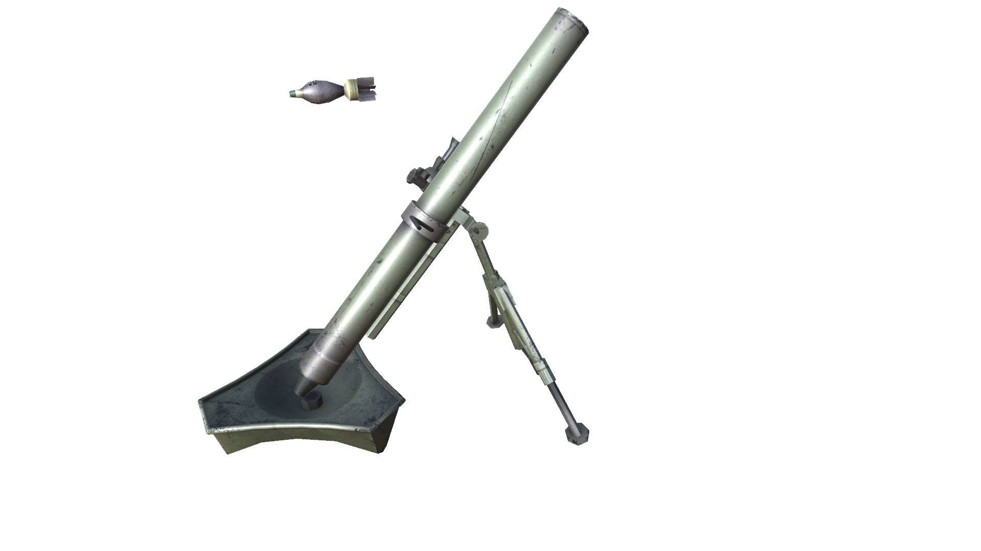 08-mortar-gun Model 3d Game Ready Model Low-poly 3D Model 3D Model ...