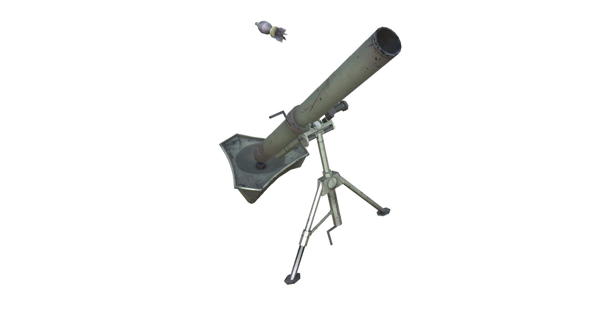 08-mortar-gun Model 3d Game Ready Model Low-poly 3D Model 3D Model ...