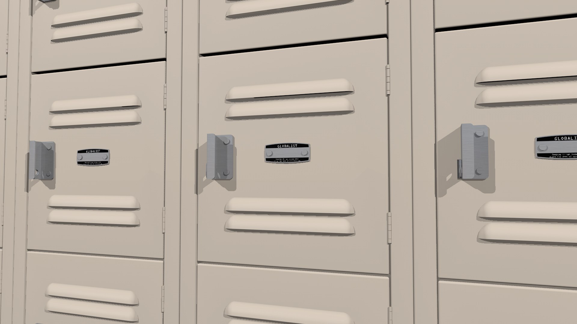 3d Lockers Doors Open Model