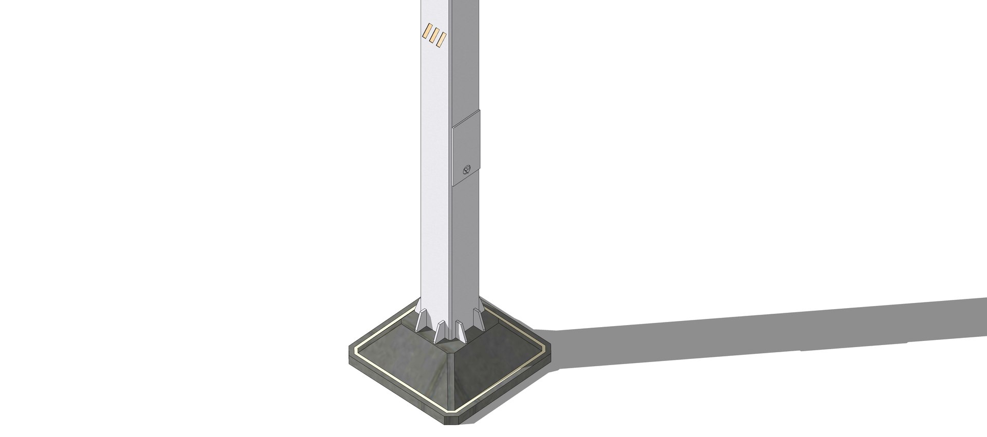 Sci-fi Simple Street Light Post 002 3D Model - TurboSquid 1980944