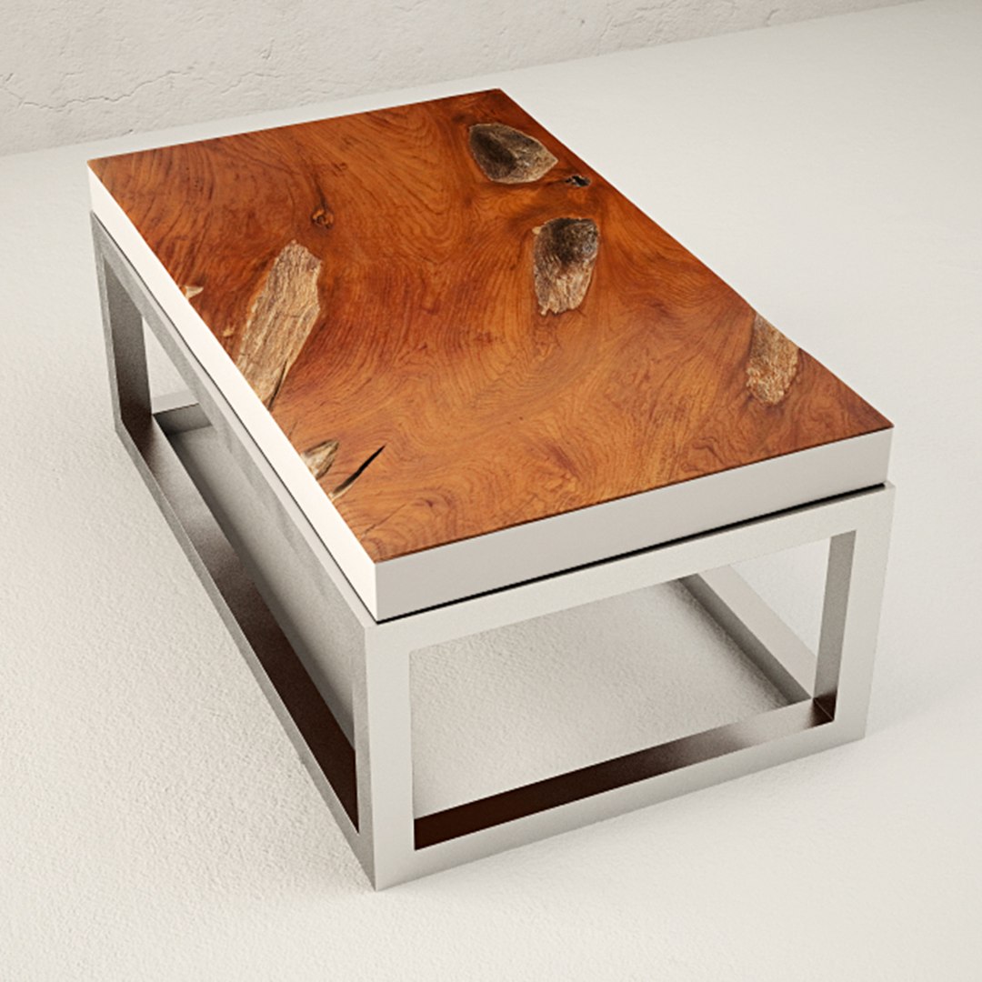 Teak Coffee Table 3D Model - TurboSquid 1217768