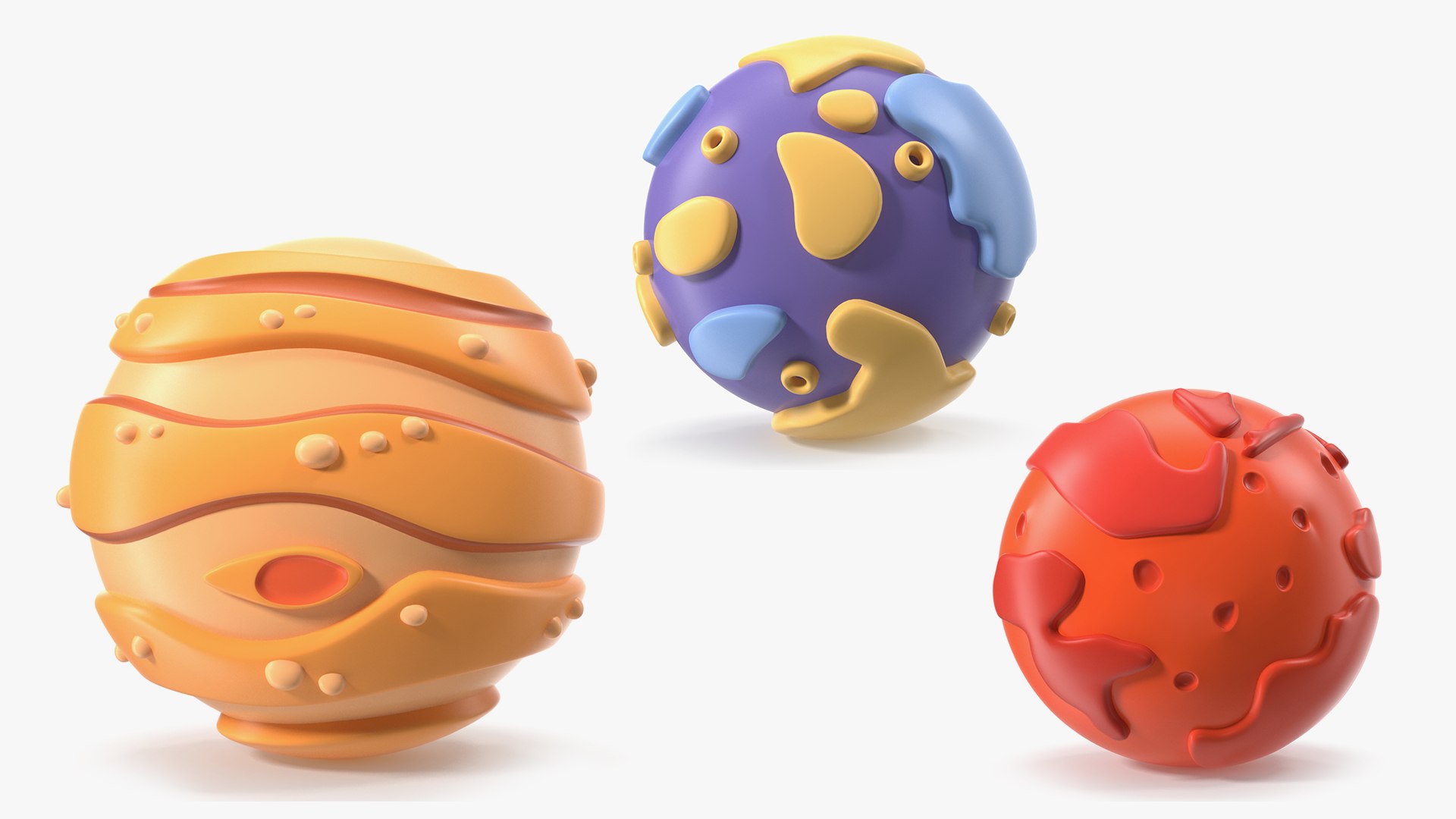 Cartoon Planets Collection 3 3D model - TurboSquid 1879997
