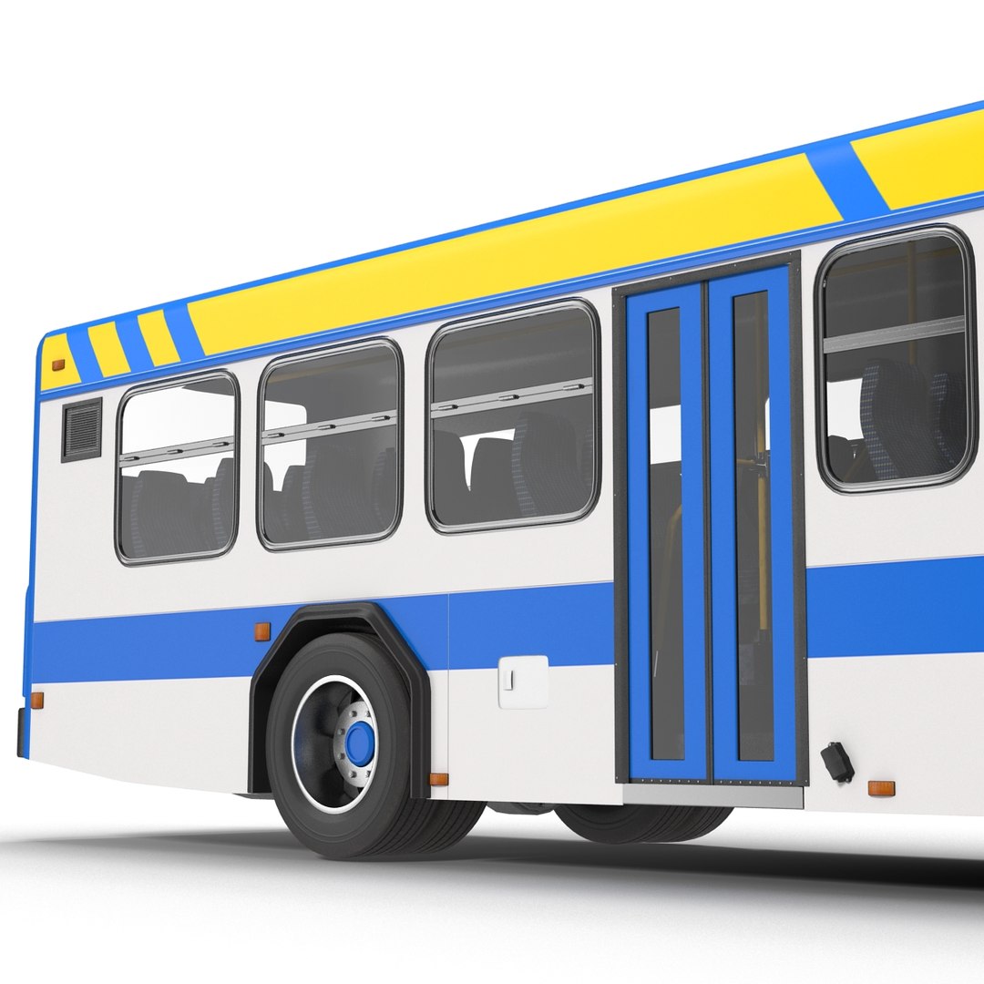 bus metro transit rigged 3d max