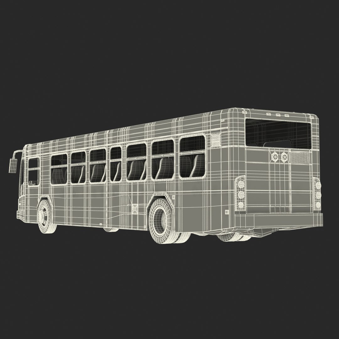bus metro transit rigged 3d max