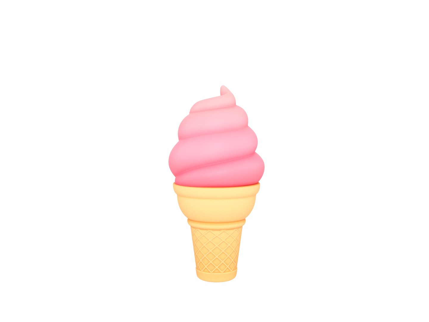3D Cartoon Ice Cream Model - TurboSquid 1905230
