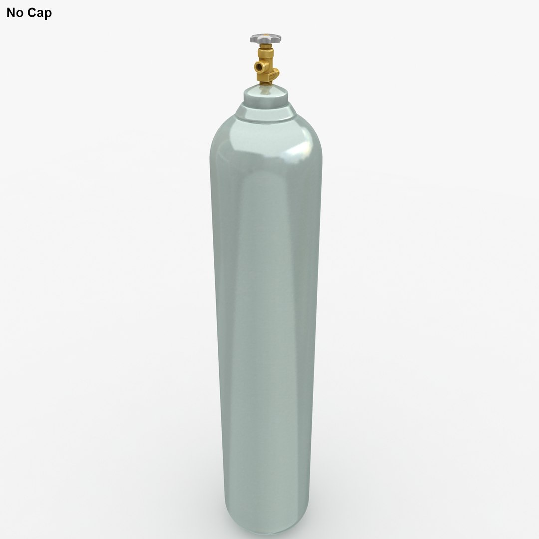 Realistic Gas Cylinder 9 3d Model