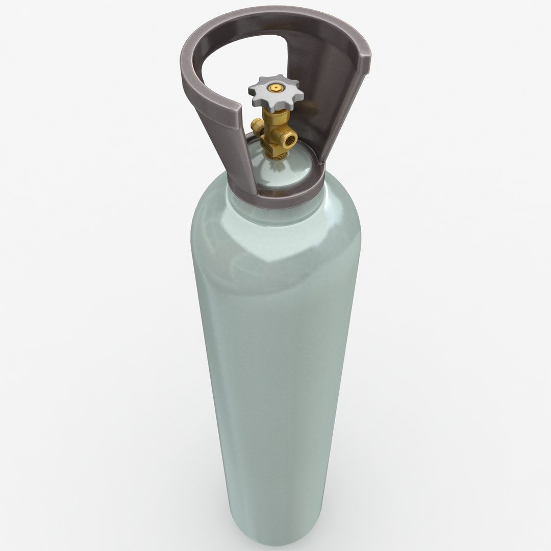 Realistic Gas Cylinder 9 3d Model