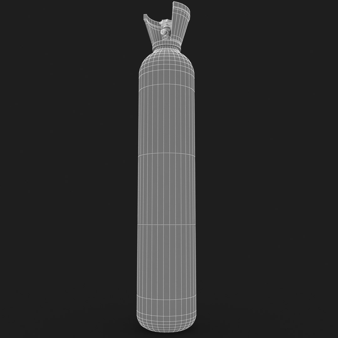 realistic gas cylinder 9 3d model