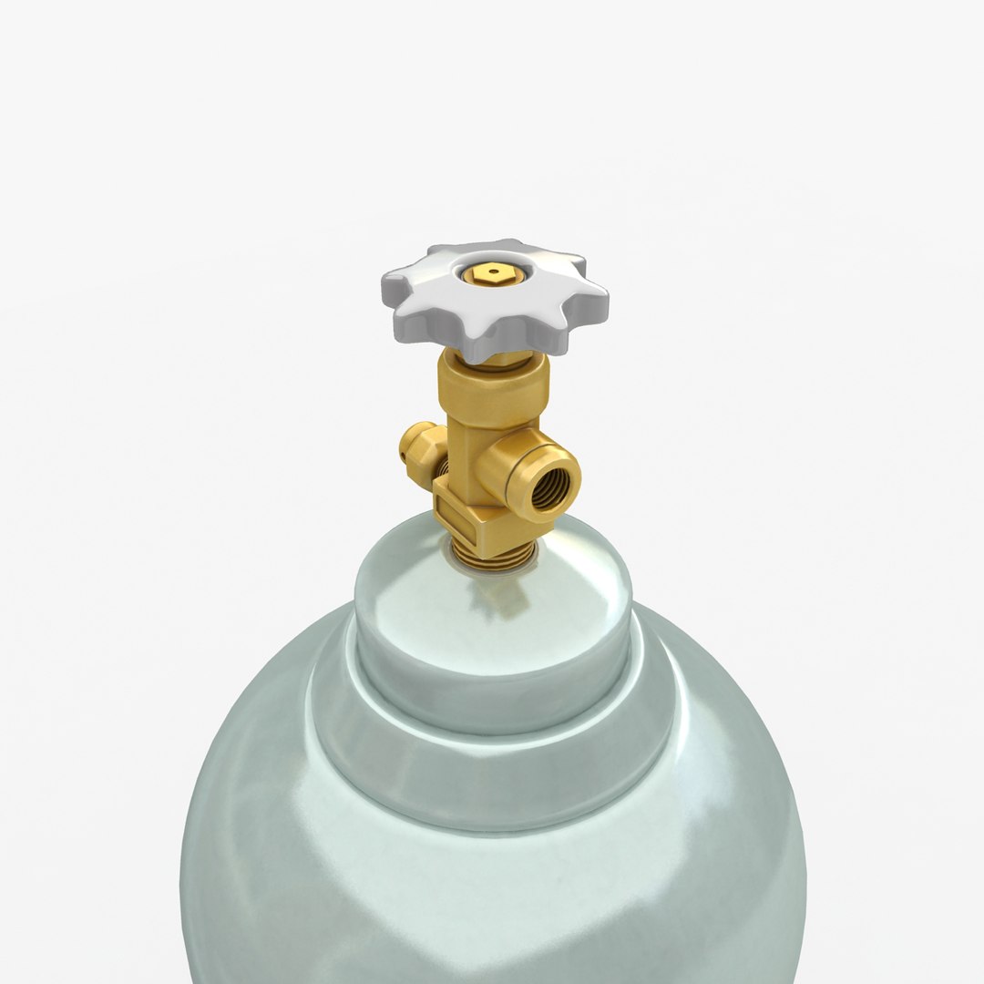 Realistic Gas Cylinder 9 3d Model