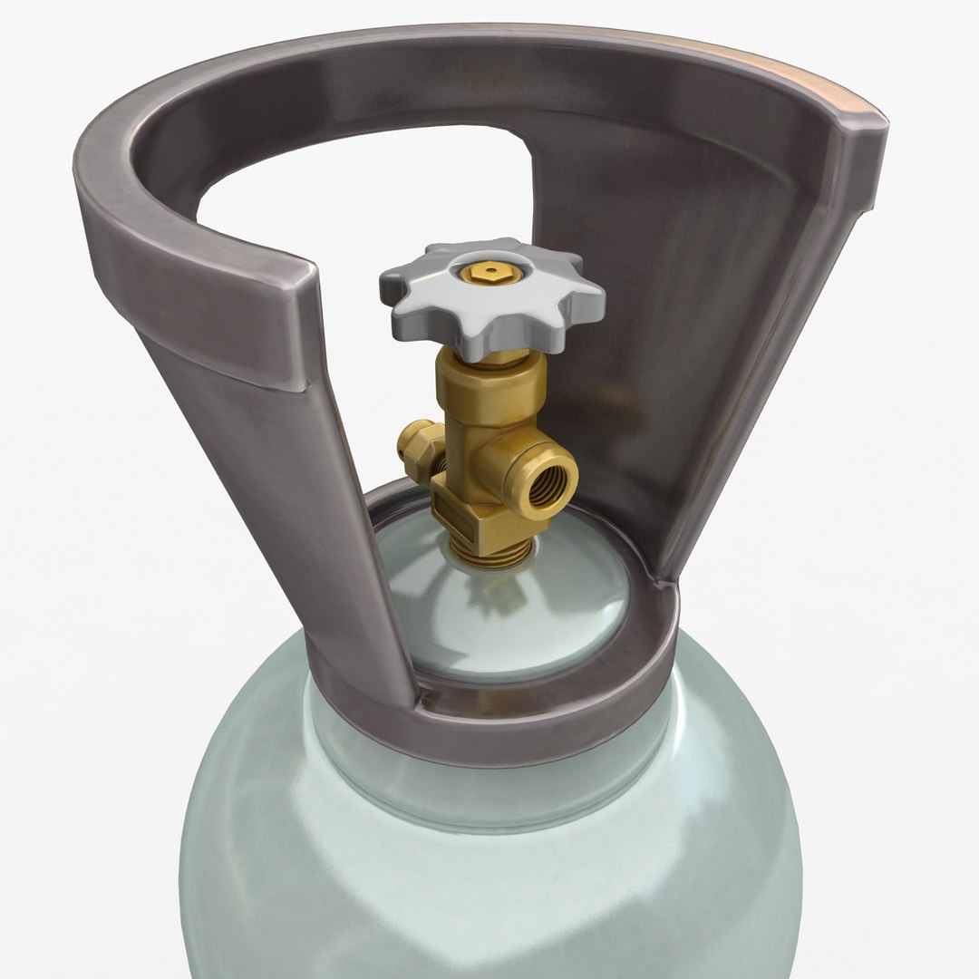 Realistic Gas Cylinder 9 3d Model