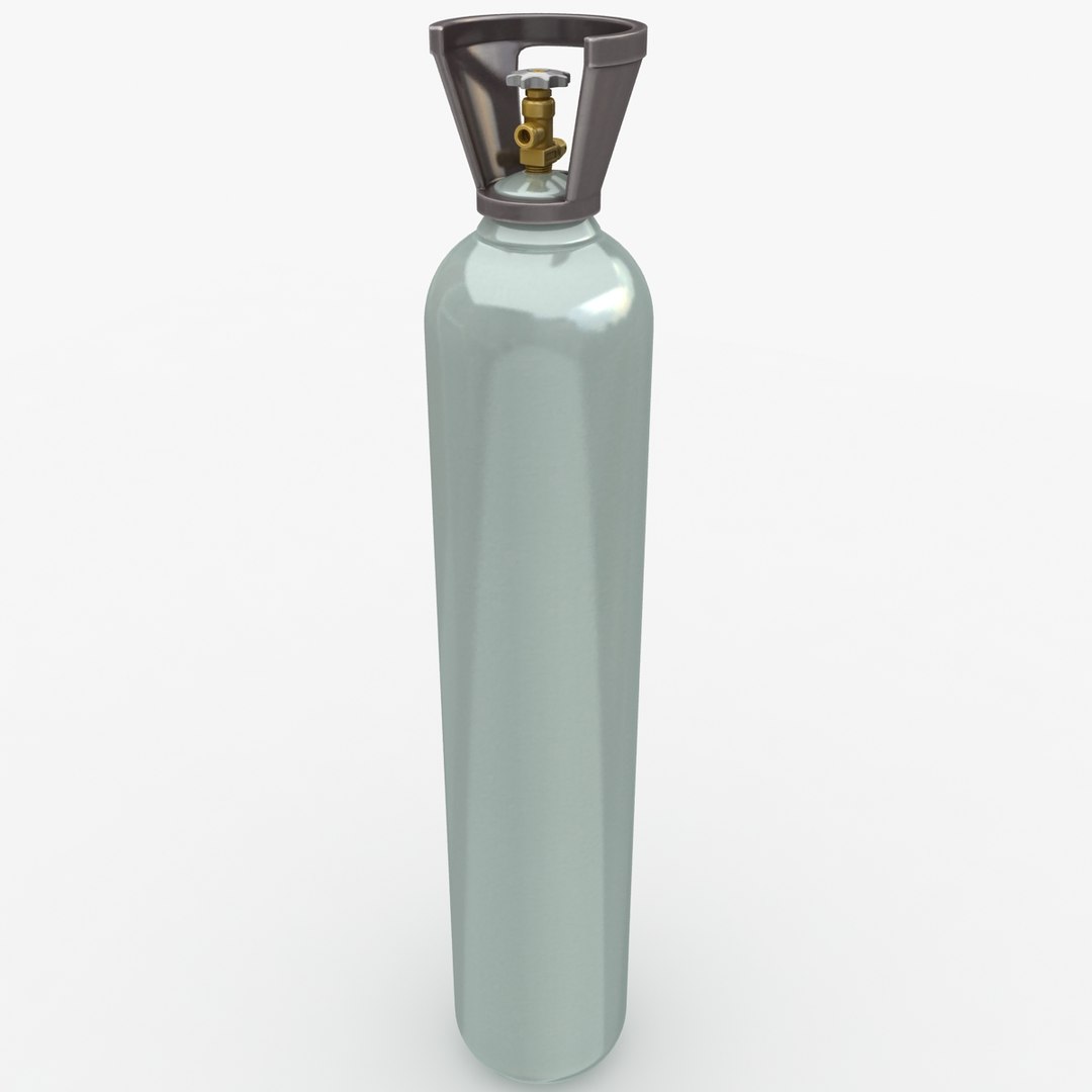 Realistic Gas Cylinder 9 3d Model
