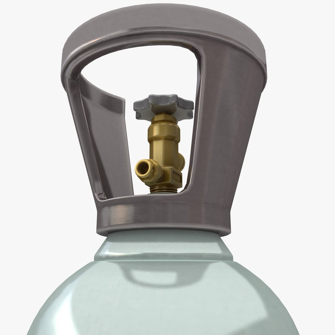 Realistic Gas Cylinder 9 3d Model