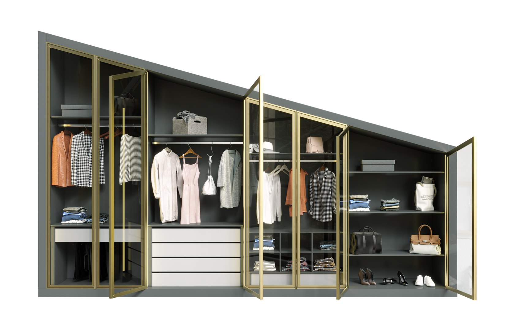 Angled Hinge Door Wardrobe 3D - TurboSquid 2228071