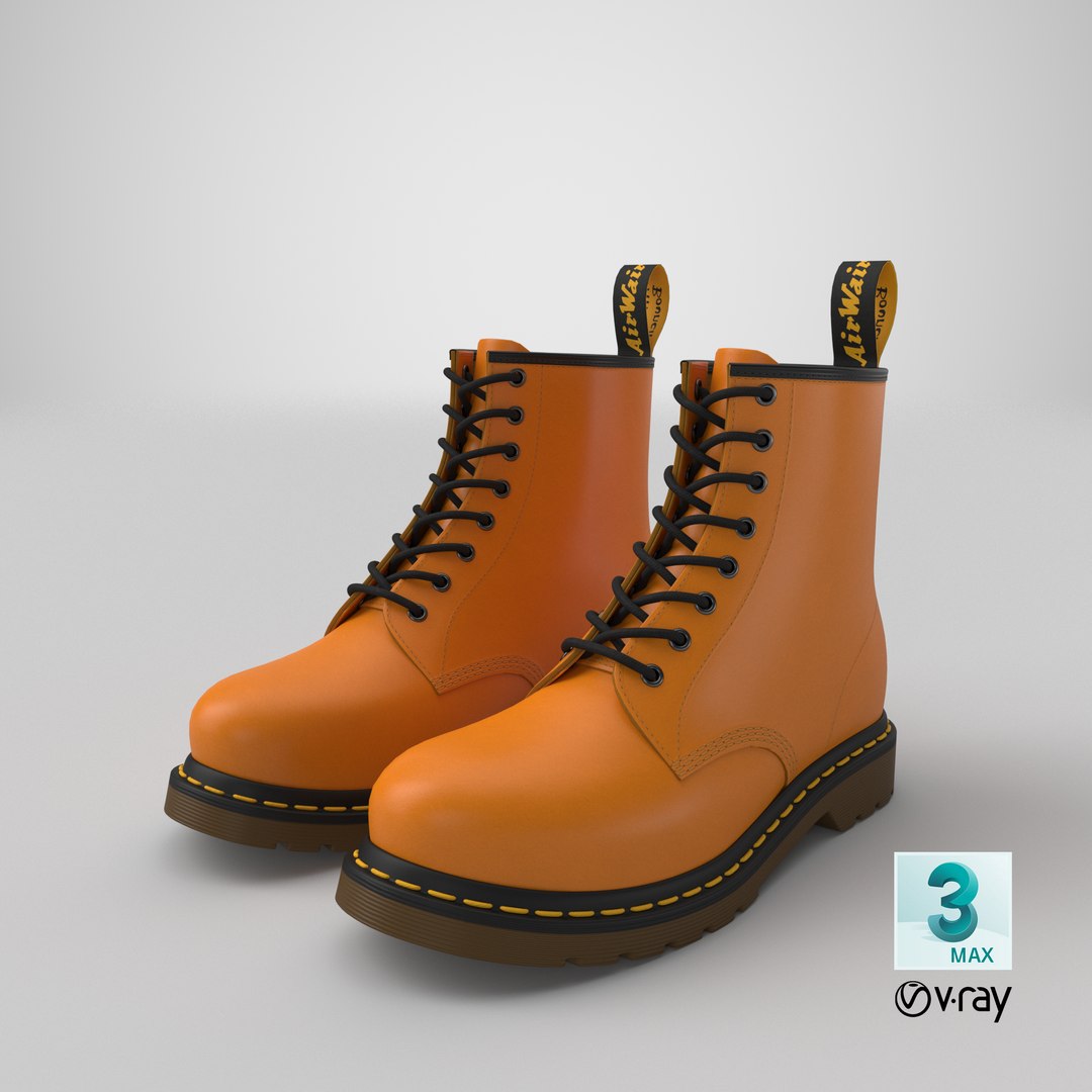 3D Leather Lace Up Boots 3 Model - TurboSquid 1817253