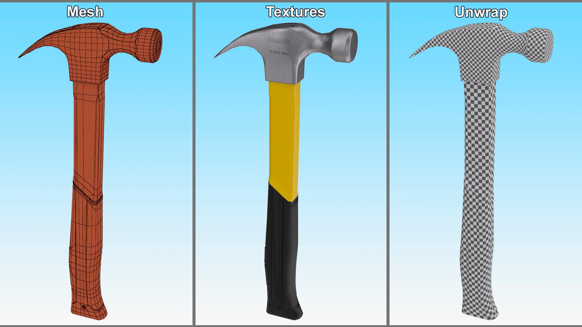 3D Model Claw Fiberglass Hammer Stanley - TurboSquid 2149973