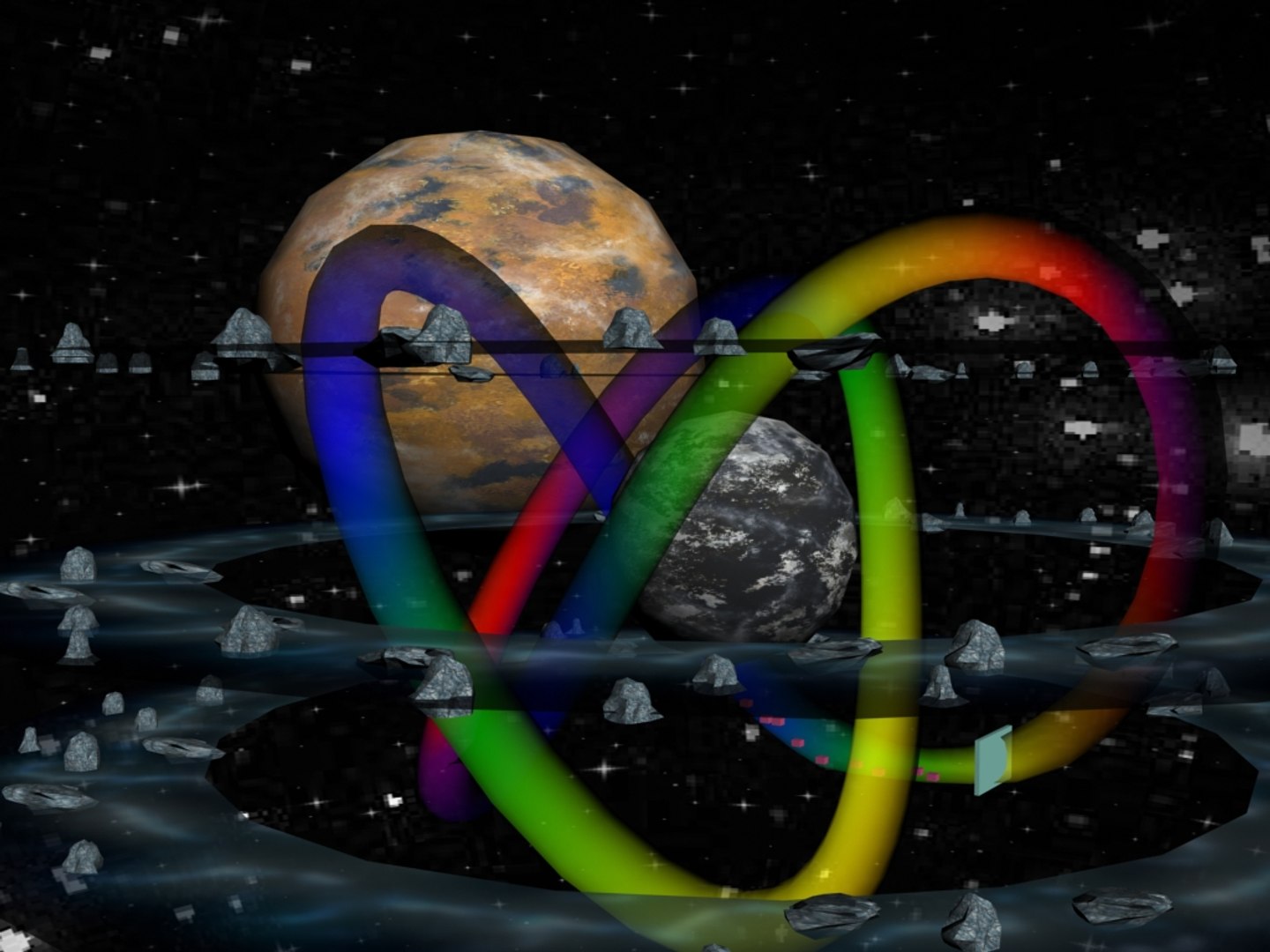 3d Model Of Space Racetrack Race