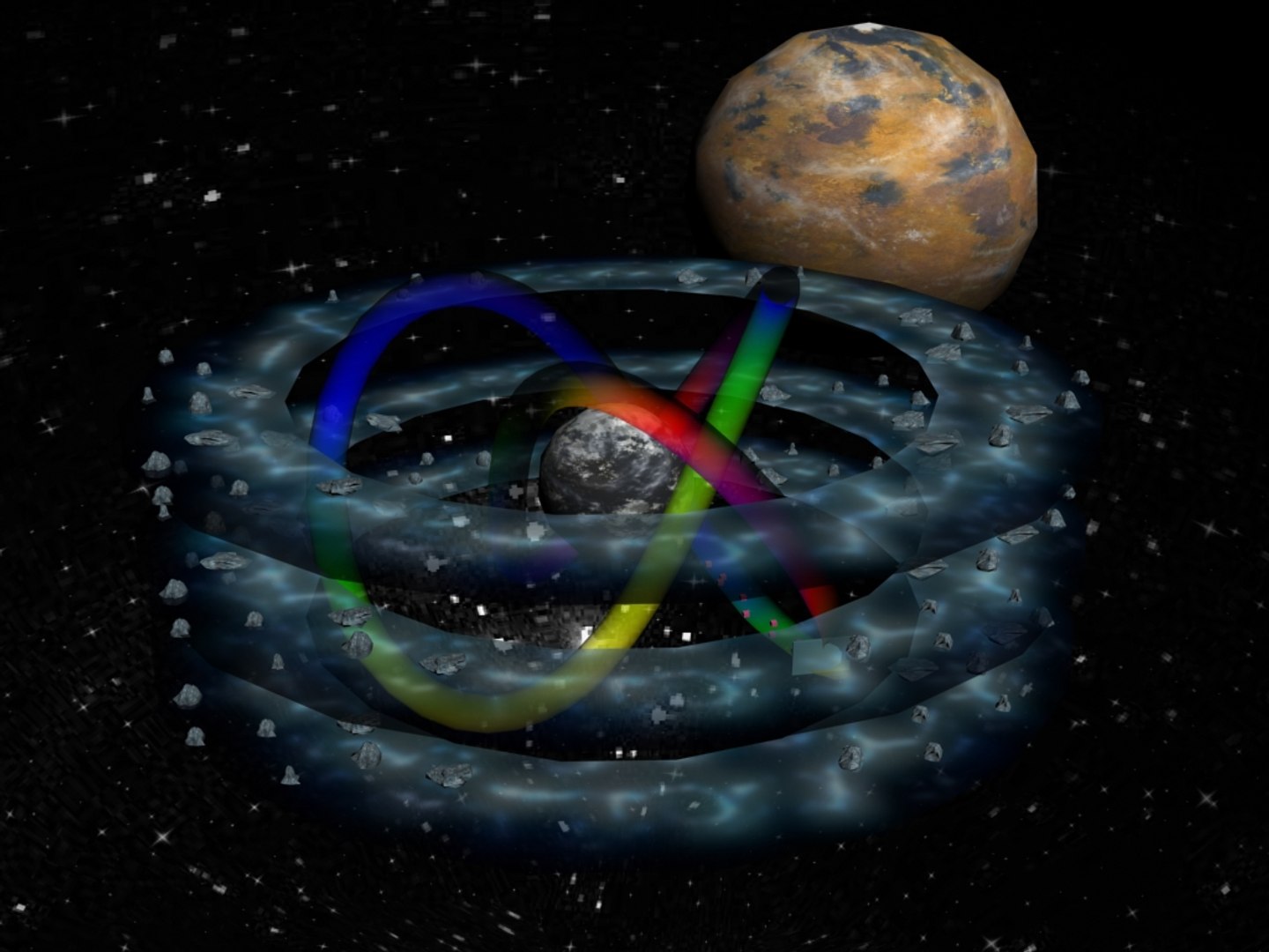 3d Model Of Space Racetrack Race