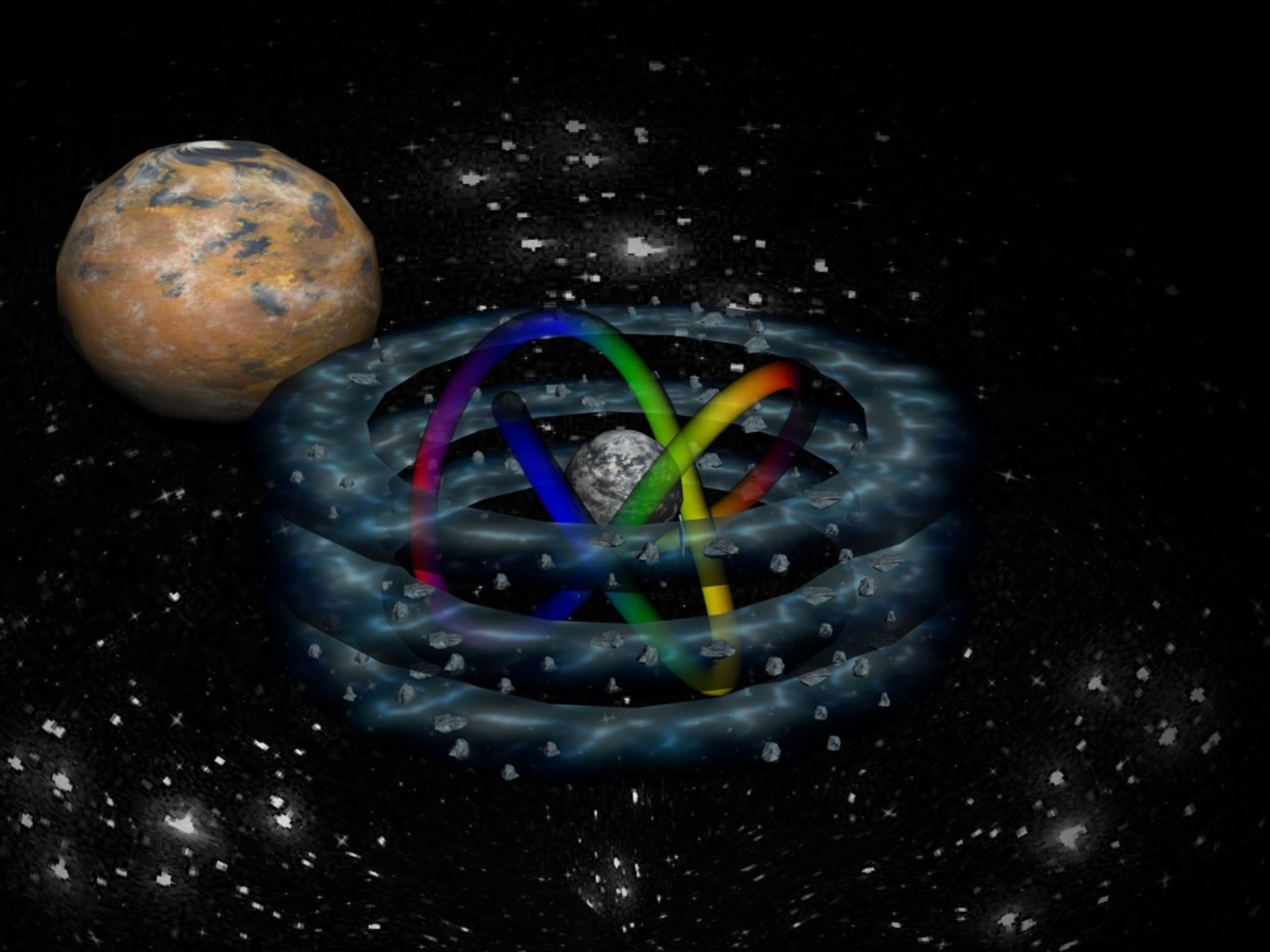 3d Model Of Space Racetrack Race