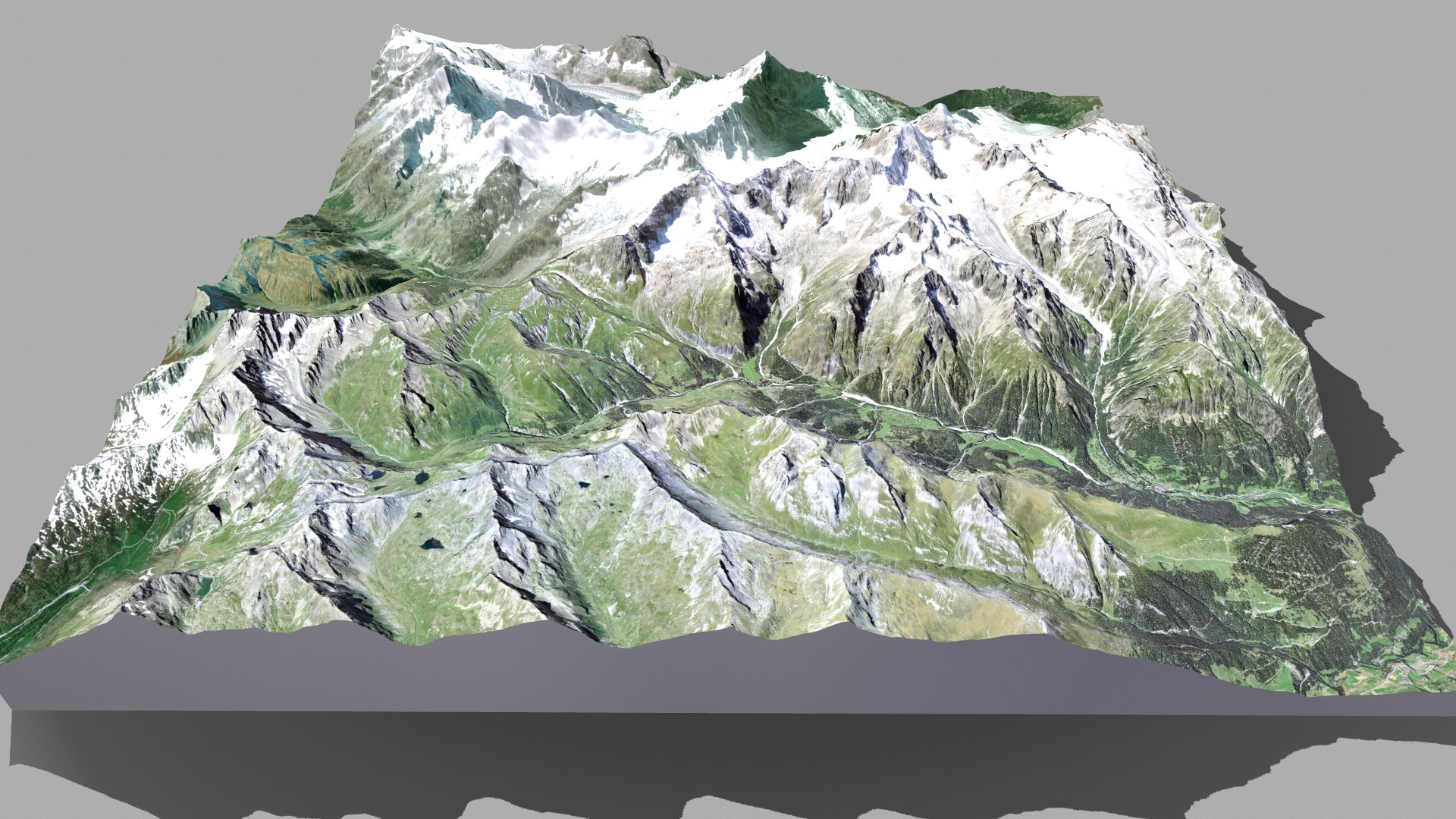 Mountain Landscape Grande Jorasses Alps Model - TurboSquid 1983718