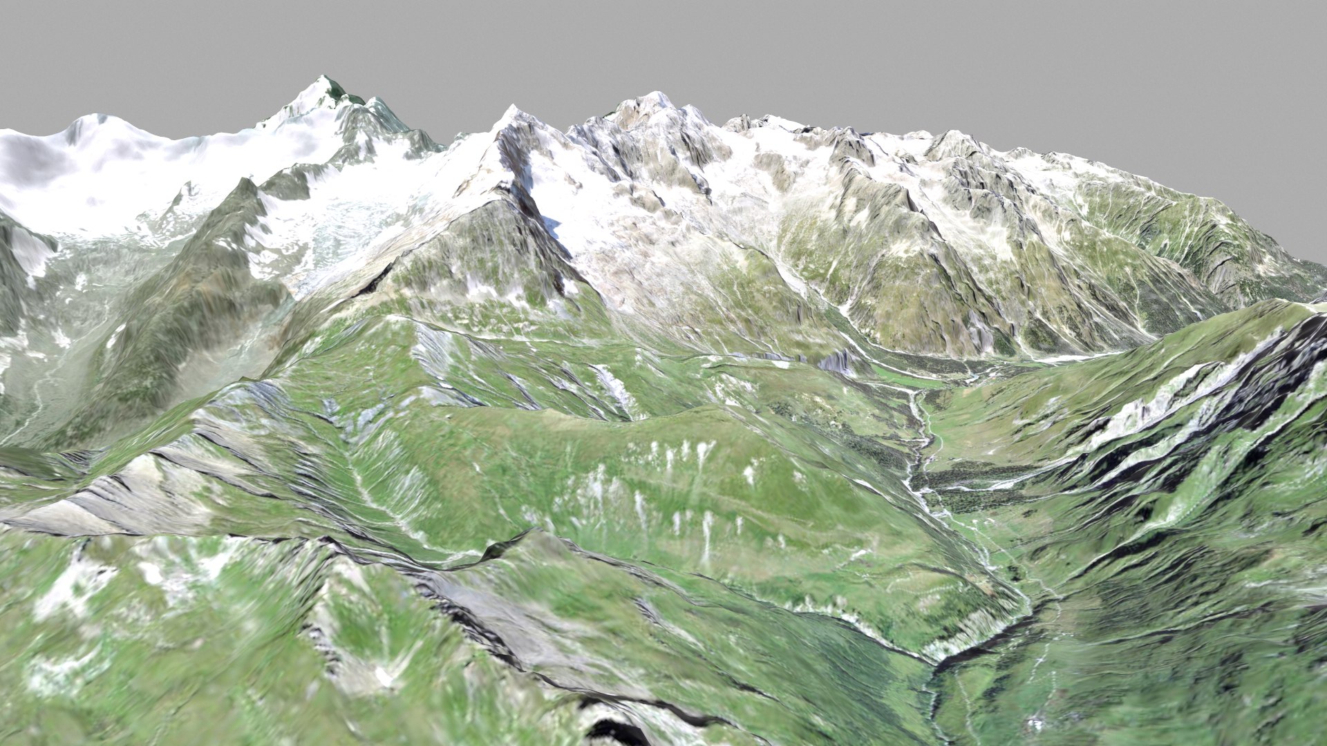 Mountain Landscape Grande Jorasses Alps Model - TurboSquid 1983718