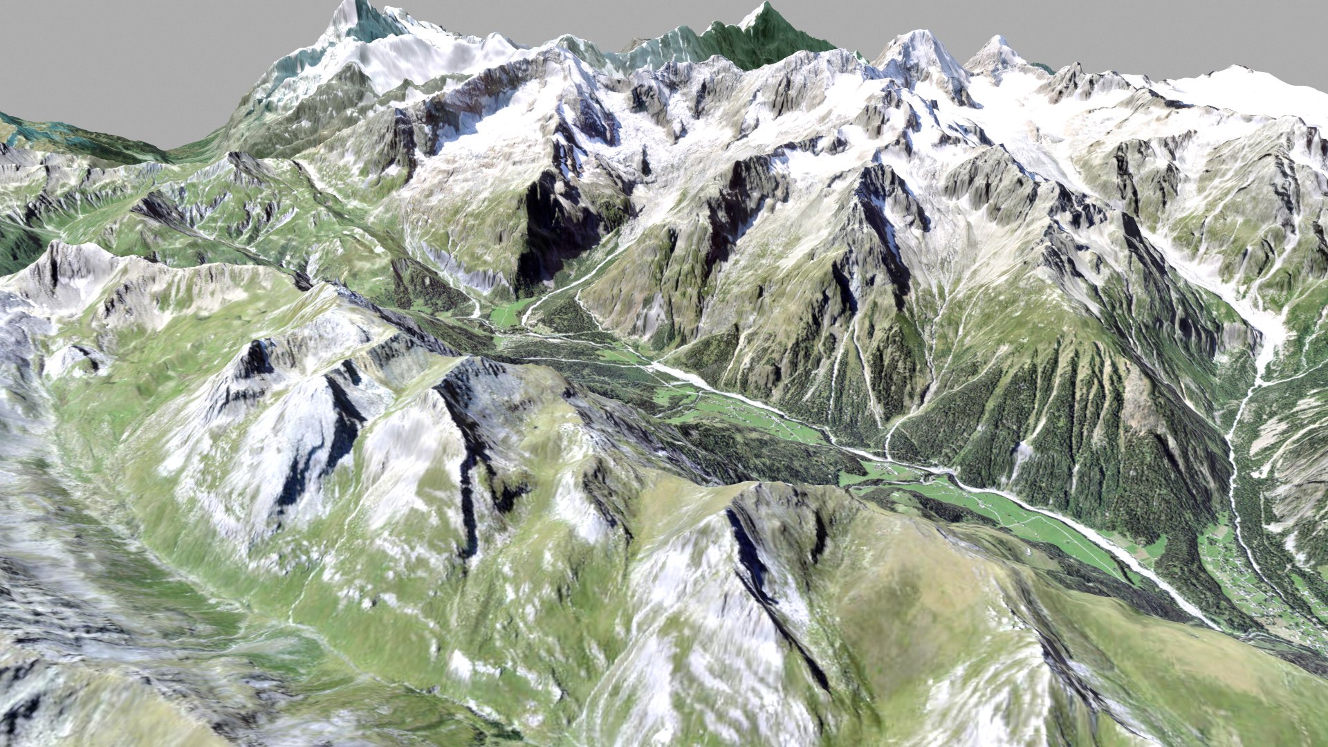 Mountain Landscape Grande Jorasses Alps Model - TurboSquid 1983718