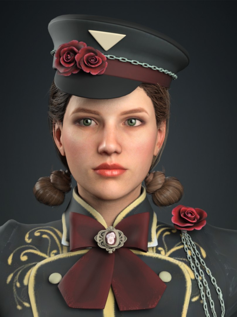 3D Realistic Rigged Napoleon Soldier Girl Character 3D Model model ...