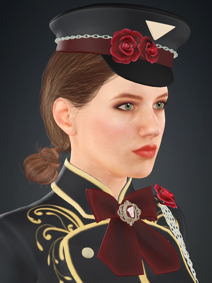 3D Realistic Rigged Napoleon Soldier Girl Character 3D Model model ...