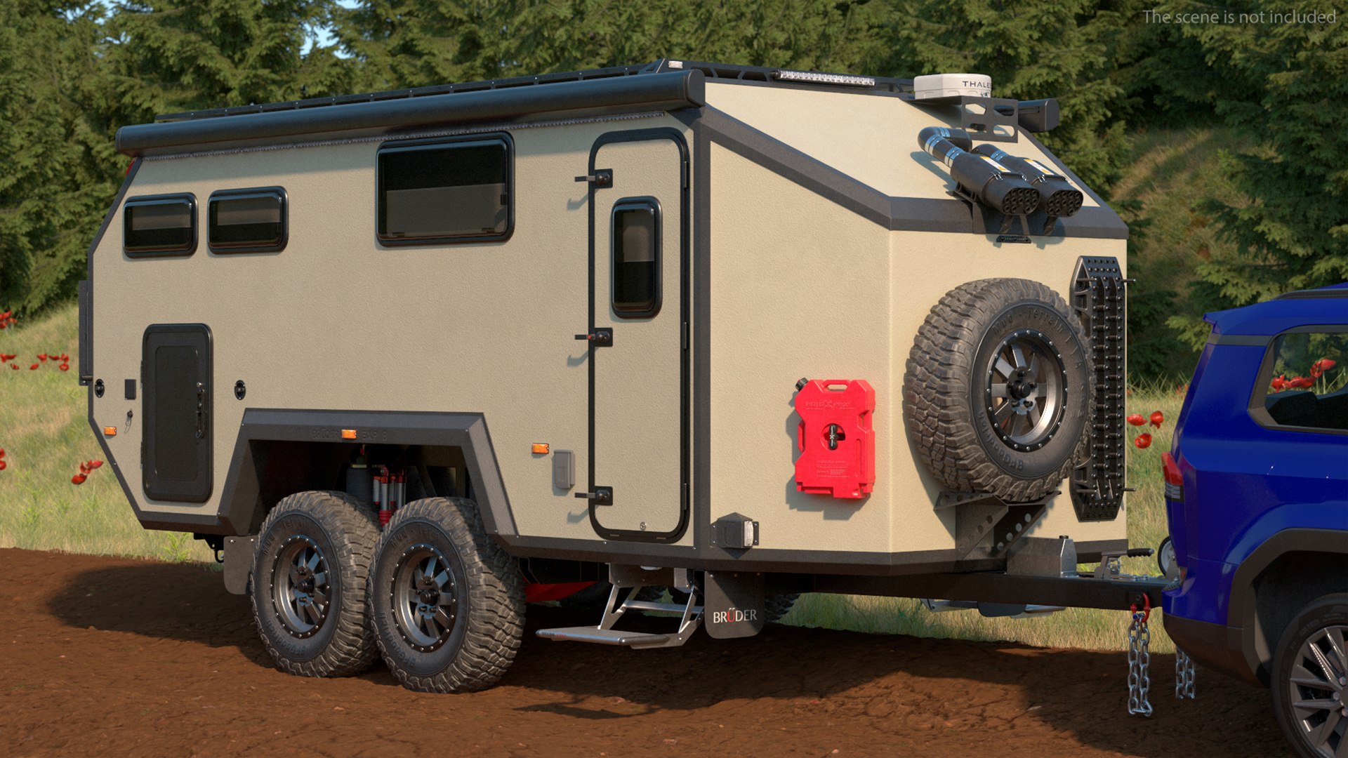 Off Road Mobile Home Bruder EXP 8 Rigged Model - TurboSquid 2280239