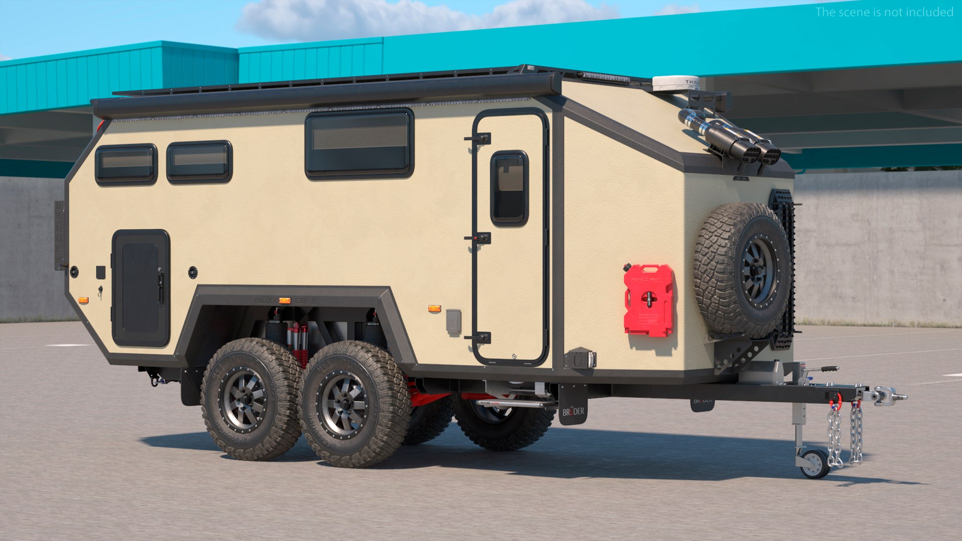 Off Road Mobile Home Bruder EXP 8 Rigged Model - TurboSquid 2280239