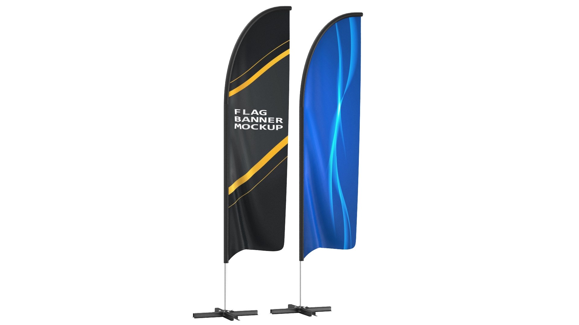 Detailed Flag Banners 3D - TurboSquid 2060949