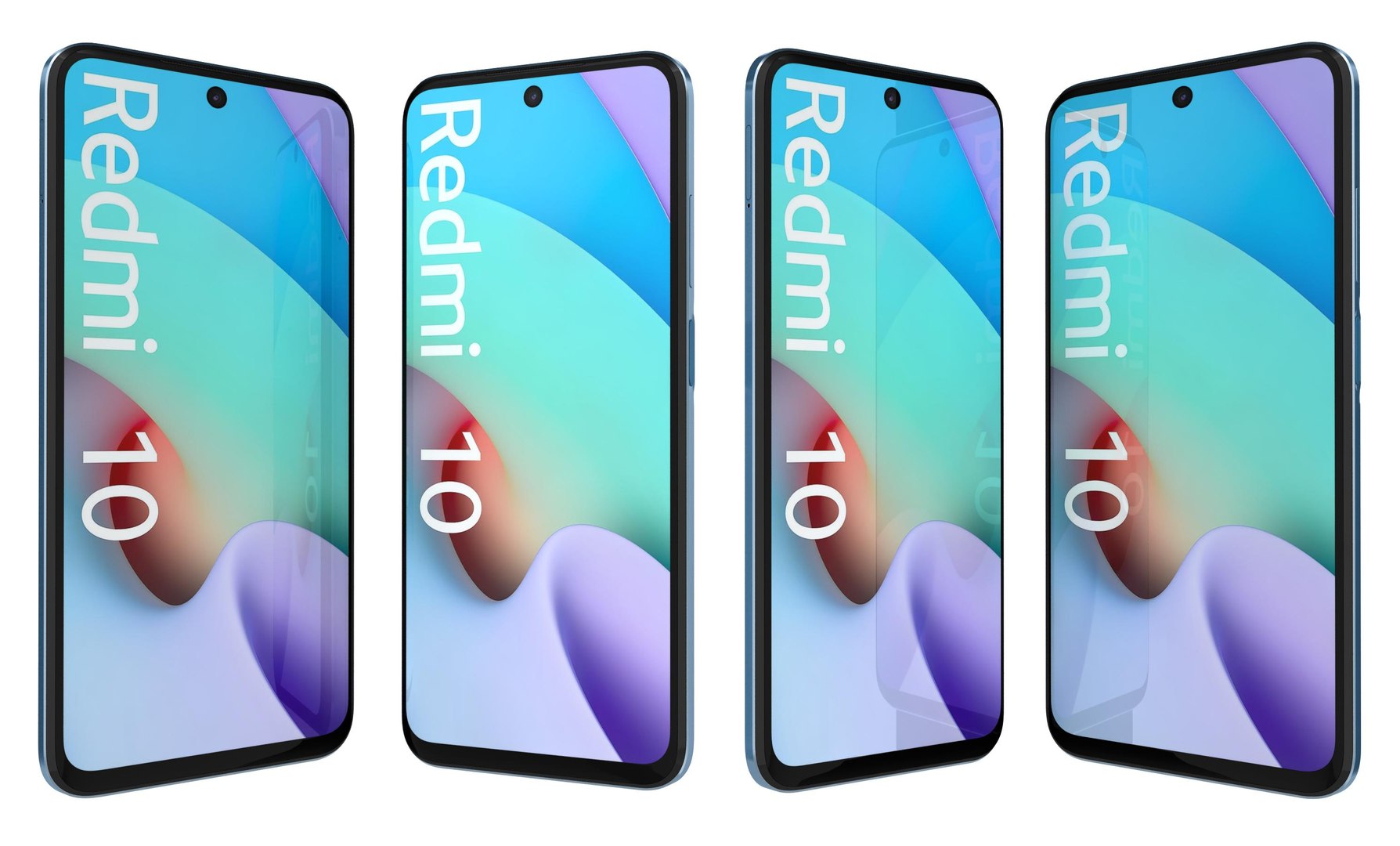 Xiaomi Redmi 10 All Colors model - TurboSquid 1806466