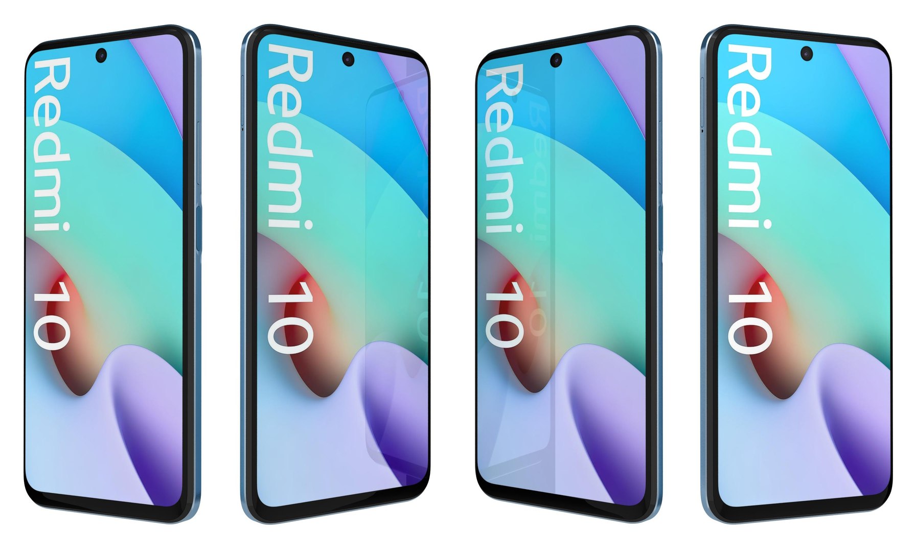 Xiaomi Redmi 10 All Colors model - TurboSquid 1806466