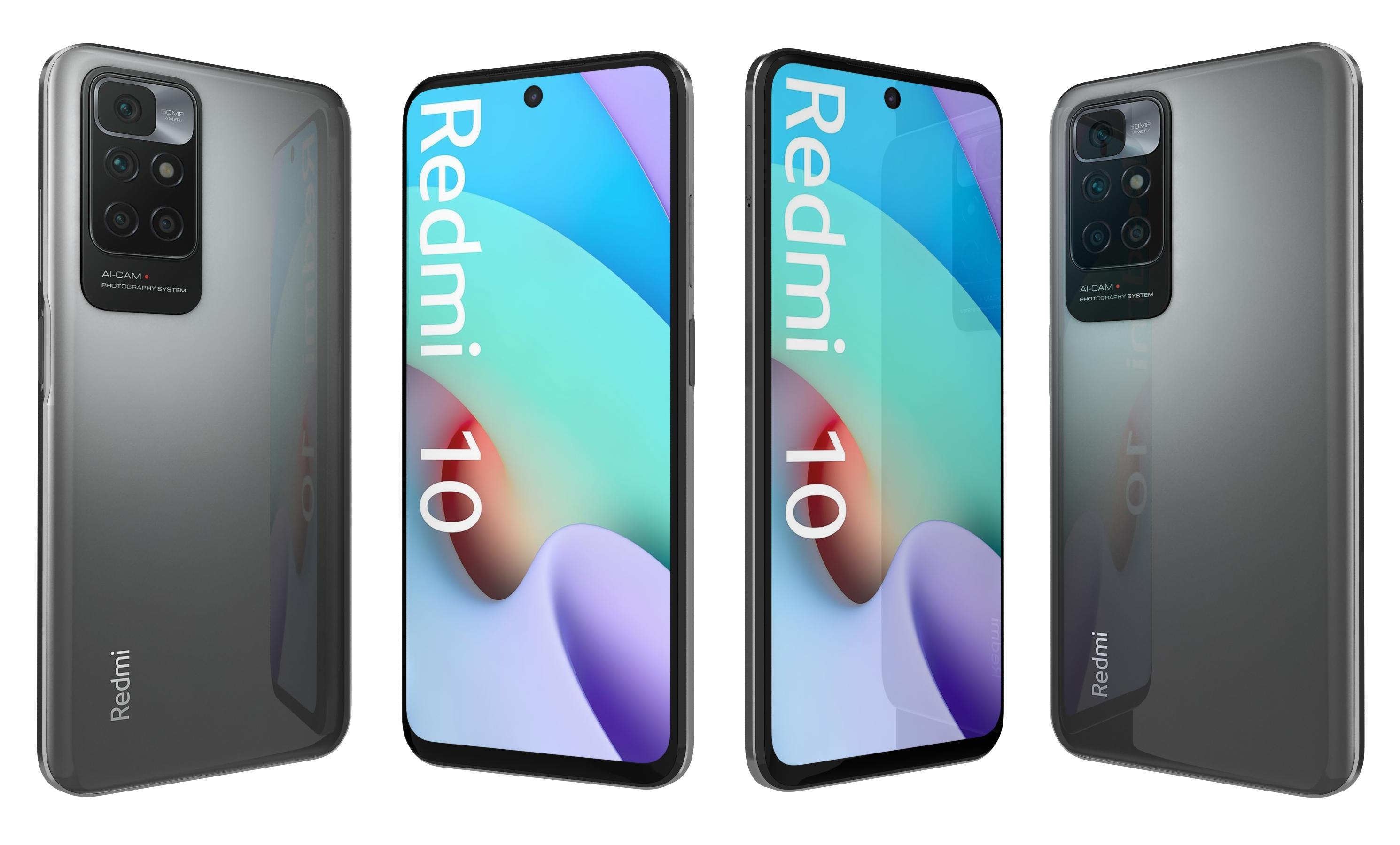 Xiaomi Redmi 10 All Colors model - TurboSquid 1806466
