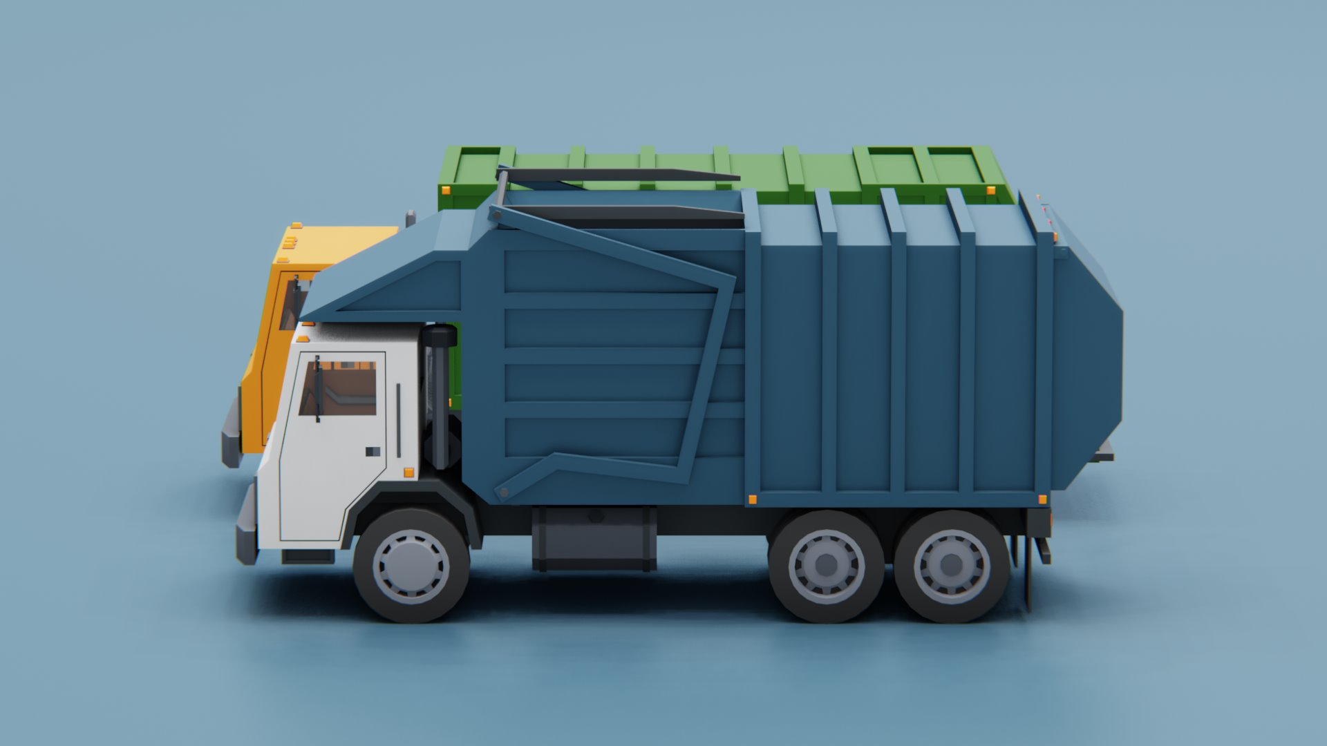 3D Cartoon Stylized Garbage Truck - TurboSquid 1819402